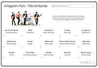 Anagram Pairs - Tribute Bands