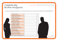Celebrity Big Brother Anagrams 2