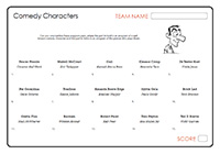 Comedy Character Anagram Pairs
